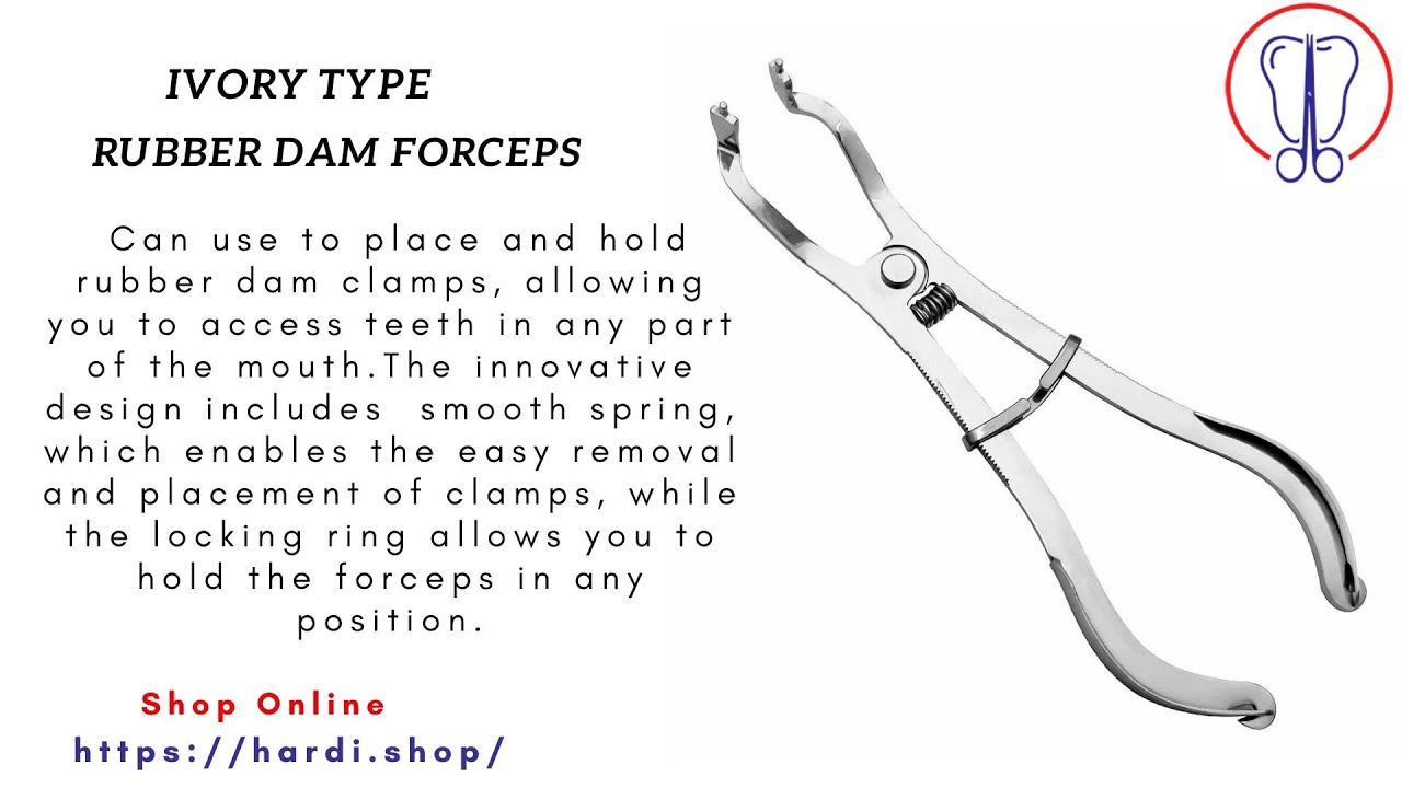 Rubber Dam Forceps , Ivory Type | Endodontic instruments | Basic Dental ...