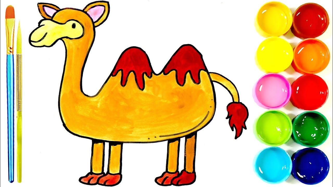How to Draw and Color a Cute Camel | easy | step by step | SG Art Room ...