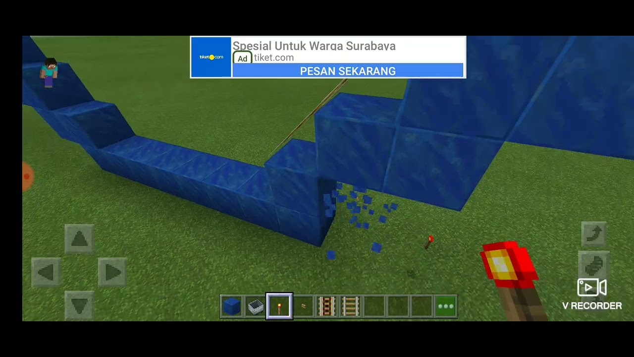 aku bikin rollercoaster di block crazy - YouTube