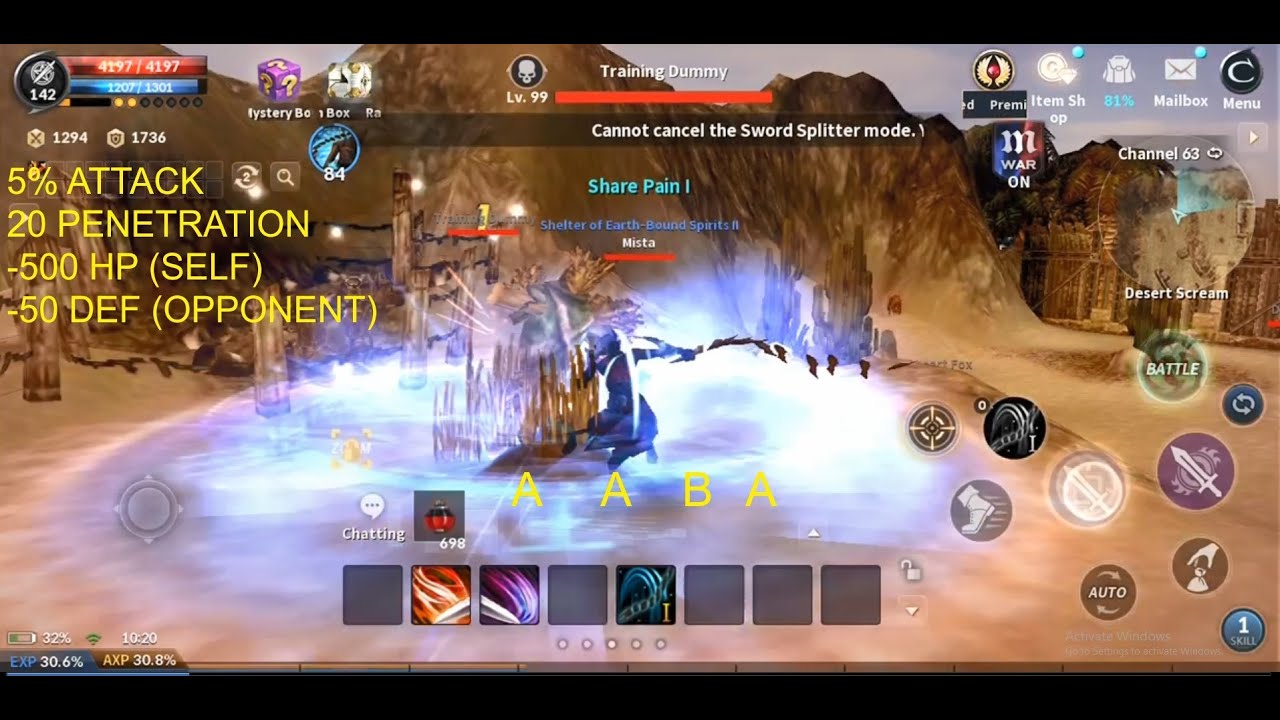 CABAL MOBILE (PH) BATTLE MODE 3 SYNERGY COMBO FORCE BLADER (BM3 combo ...