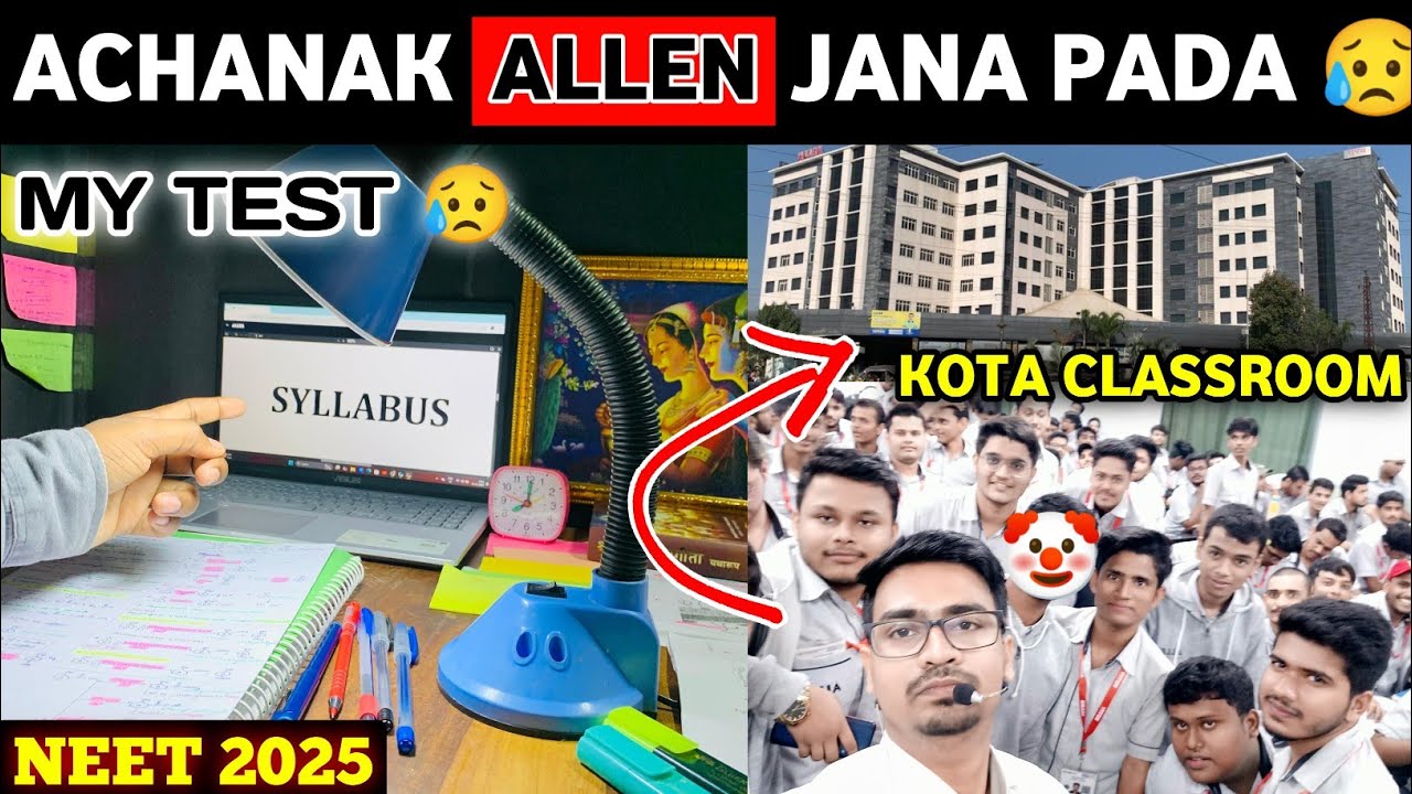 ALLEN KOTA CLASS ROOM | *STUDY VLOG* | MY TEST IN ALLEN | CORAL PARK ...