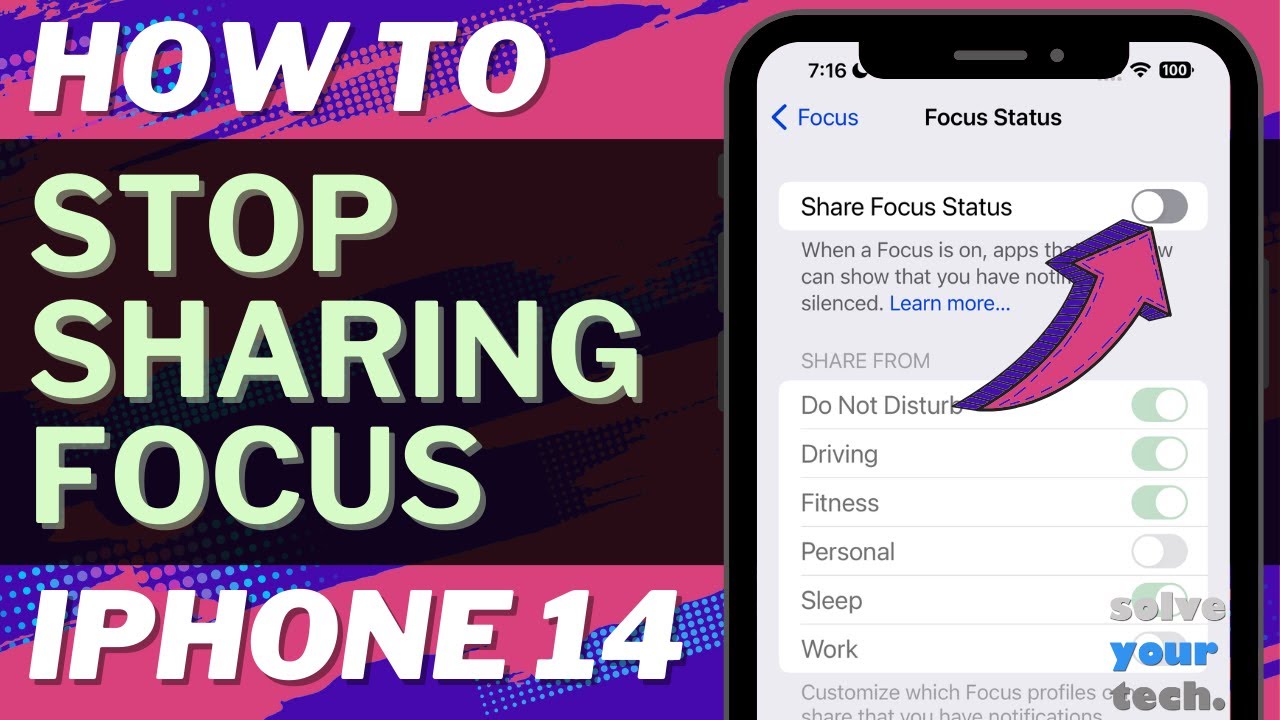 How to Stop Sharing Focus Status on iPhone 14 - YouTube