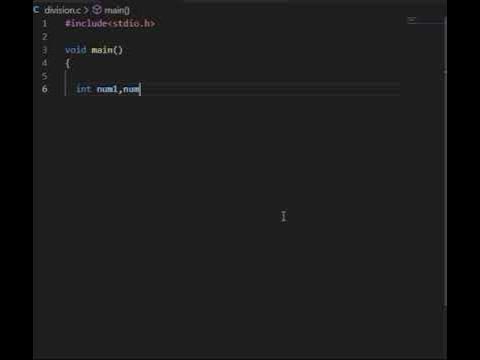 C program for Division of two numbers | using Visual studio code ...