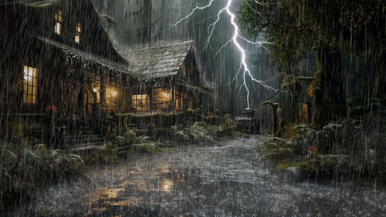 HEAVY RAIN AND THUNDER SOUNDS - DEEP SLEEP | Thunderstorm for Sleeping ...