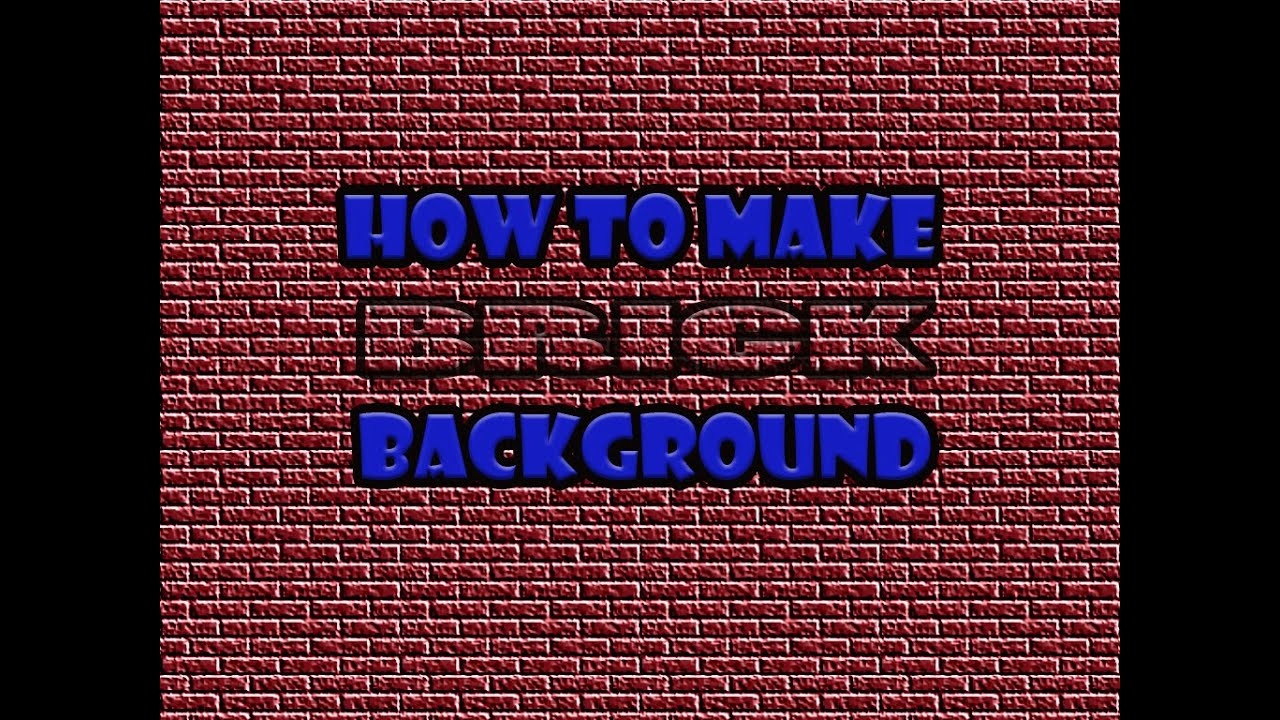 Tutorial Photoshop How to Make Brick Backgound - YouTube