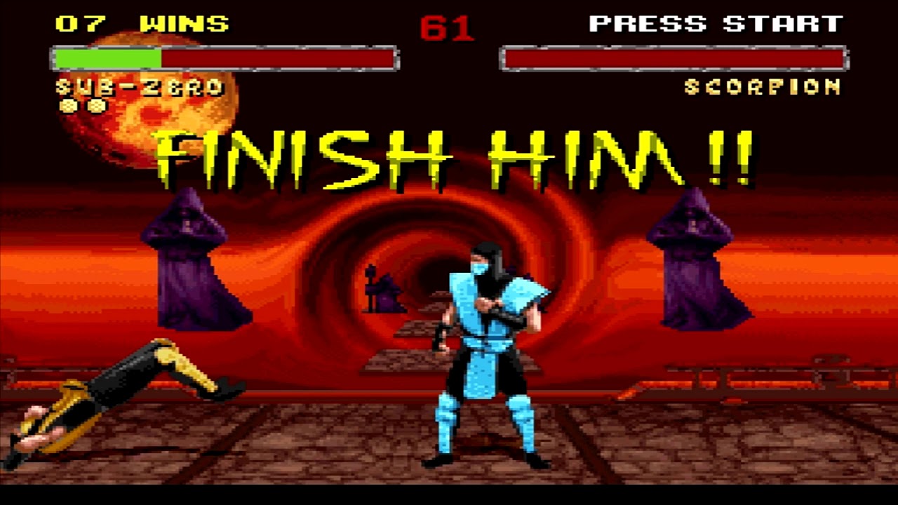 Mortal Kombat 2 (SNES) - Sub-Zero playthrough - YouTube