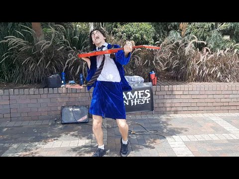 AC/DC - Boogie Man (No Bull) by Angus Young Street Performer! - YouTube