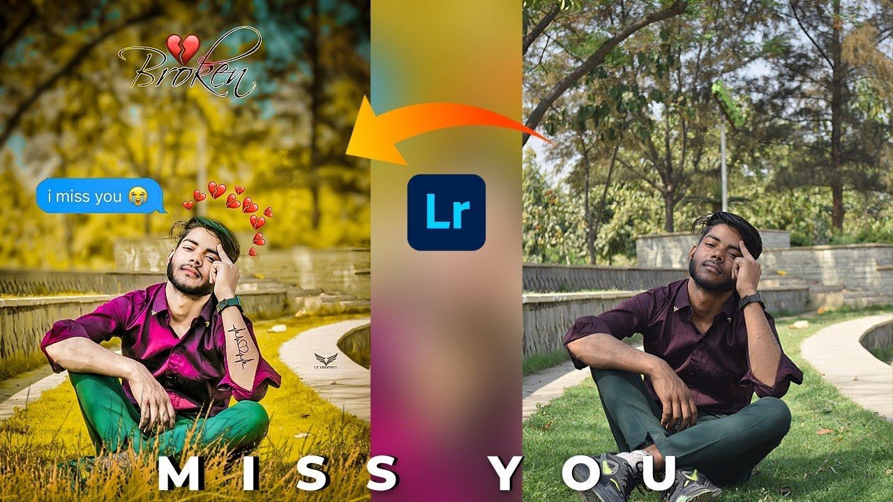 Miss You photo editing || Sad Photo Editing Tutorial || Miss You Sad ...