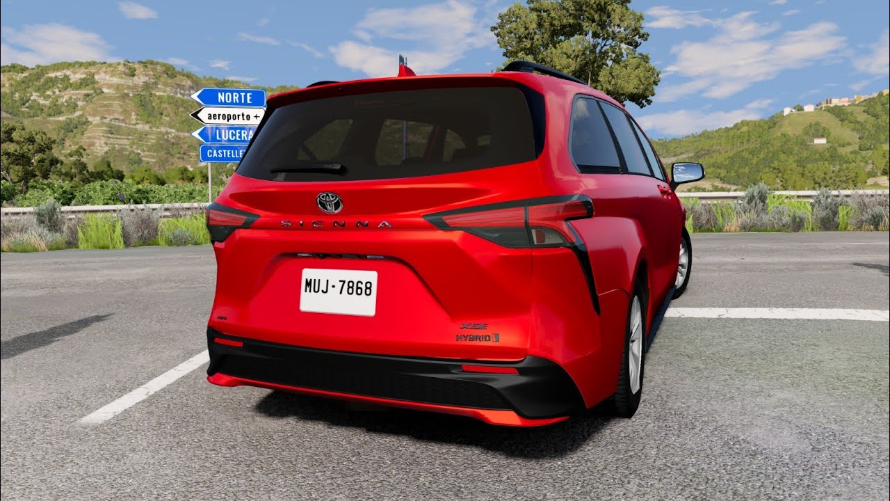 Toyota Sienna - BeamNG Drive | Thrustmaster TX Gameplay - YouTube