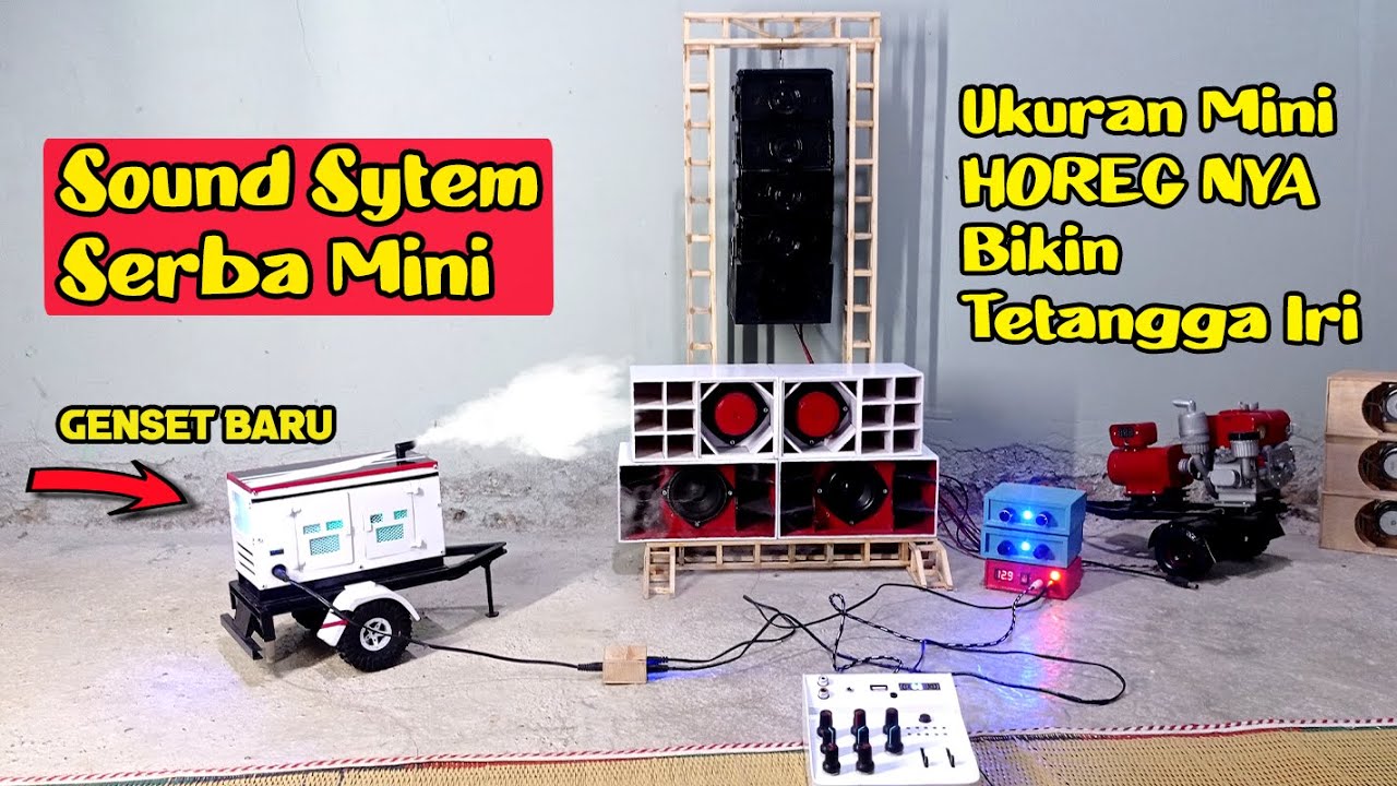 Diy Miniatur Sound system Gantung Test Genset Baru - YouTube