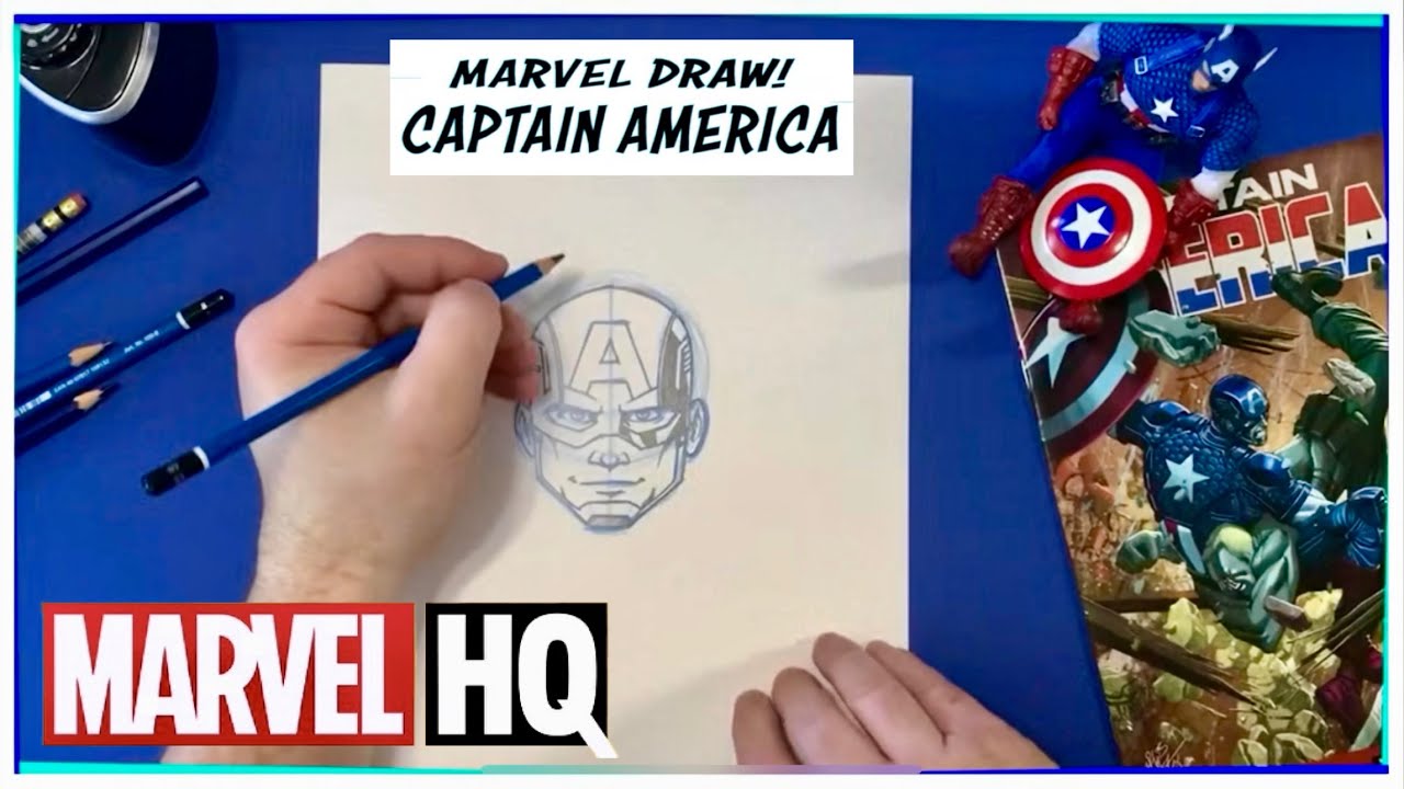 MARVEL HQ | iOS | Easy steps to draw Captain America | Marvel Draw ...