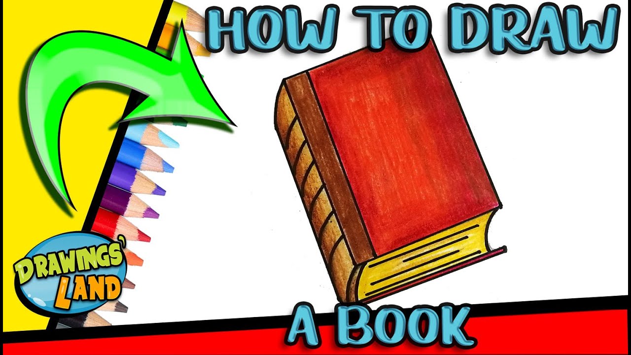 How to DRAW a BOOK Easy Step by Step - YouTube