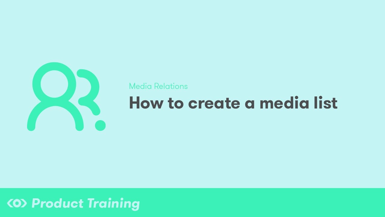 Media Relations: How to Create a Media List - YouTube
