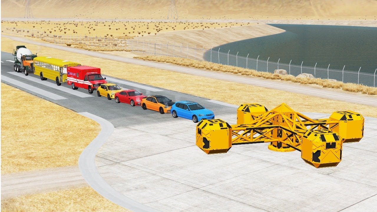 Cars VS Large Spinner - BeamNG.Drive | BeamNG Epic - YouTube