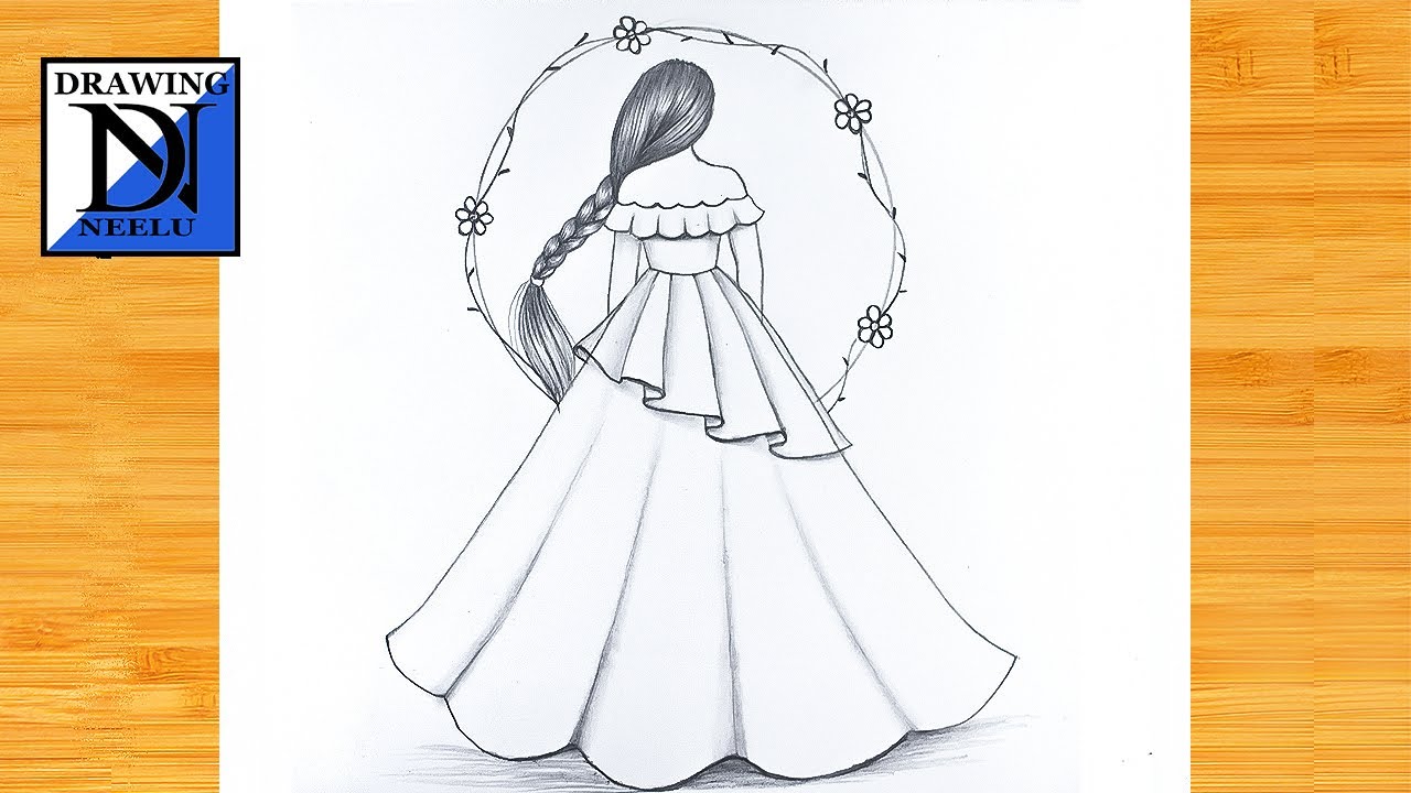 How to draw a Girl Backside in Frame || Pencil sketch for beginner ...