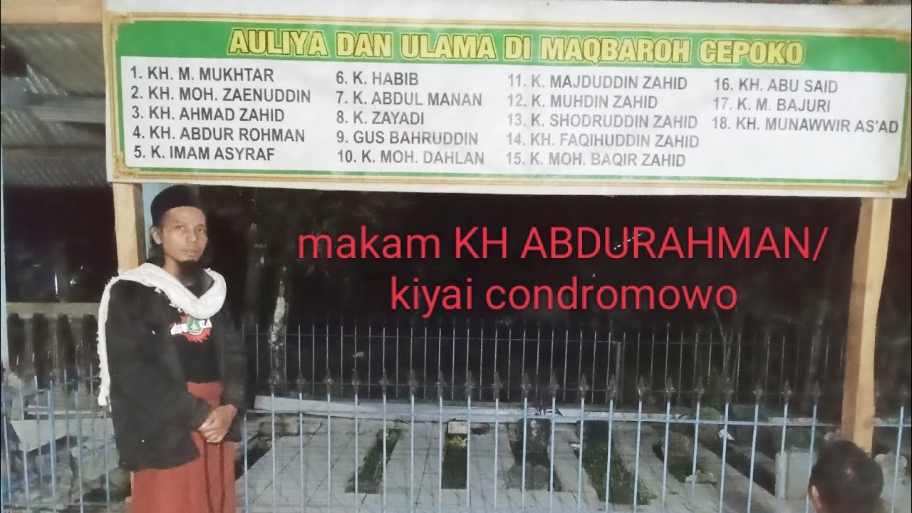 MAKAM PARA ULAMAK||KH ABDURAHMAN/KIYAI CONDROMOWO,NGANJUK - YouTube