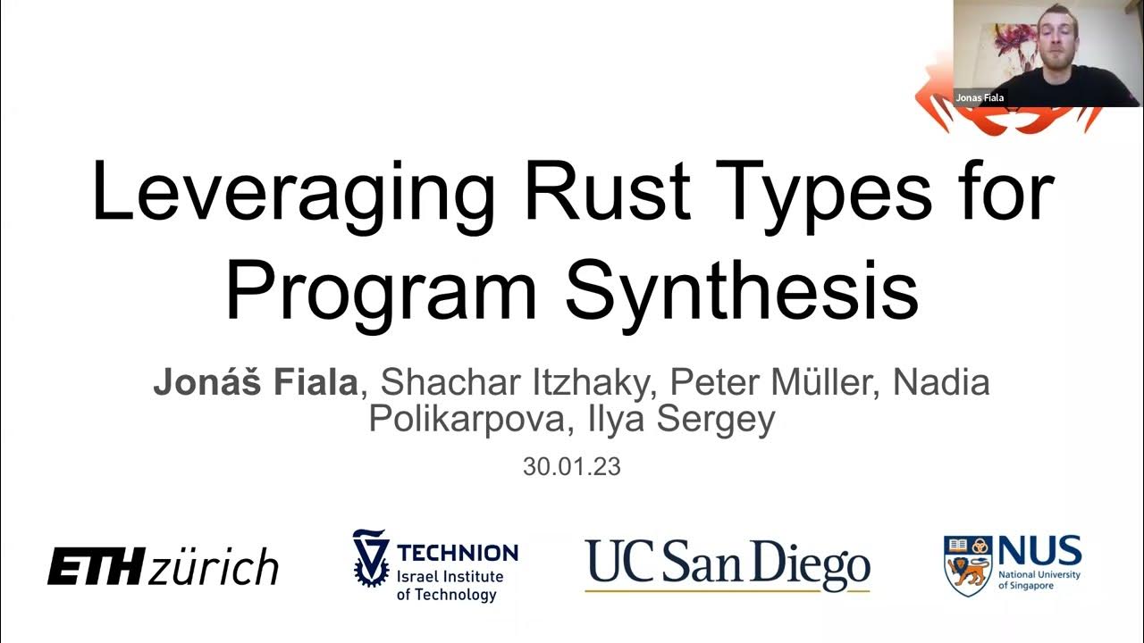 Leveraging Rust Types for Program Synthesis - YouTube