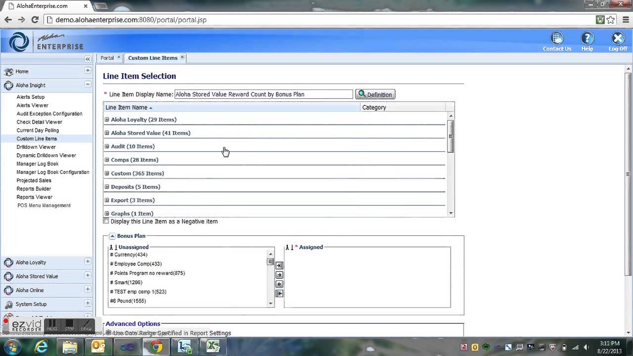 How to Create Custom Line Items in Aloha Insight - YouTube