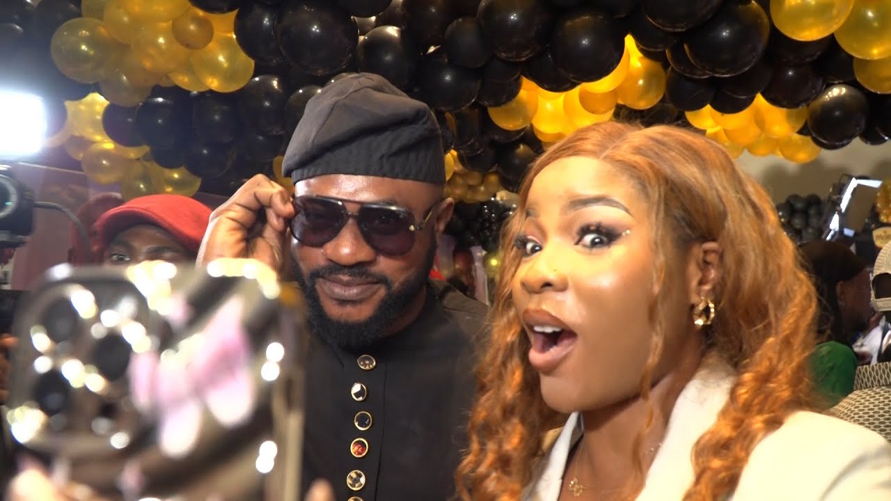 Odun Adekola,Femi Adebayo Grand Entrance At Queen Lateefah Premiere ...