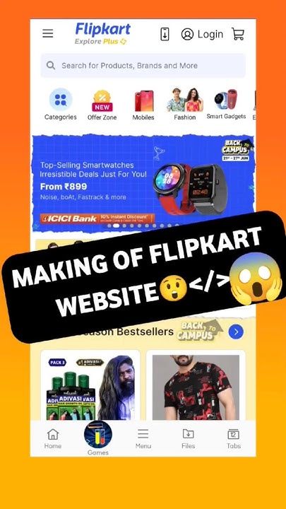 Making of Flipkart Website 😱 #html #css #coding #nxtwaveccb #websitemaking #flipkart #code - YouTube