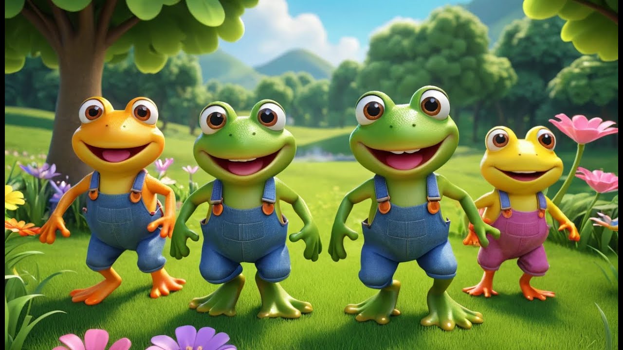 Five Little Frogs Went Hop Hop Hop Rhyme Song | Popular Nursery Rhyme ...
