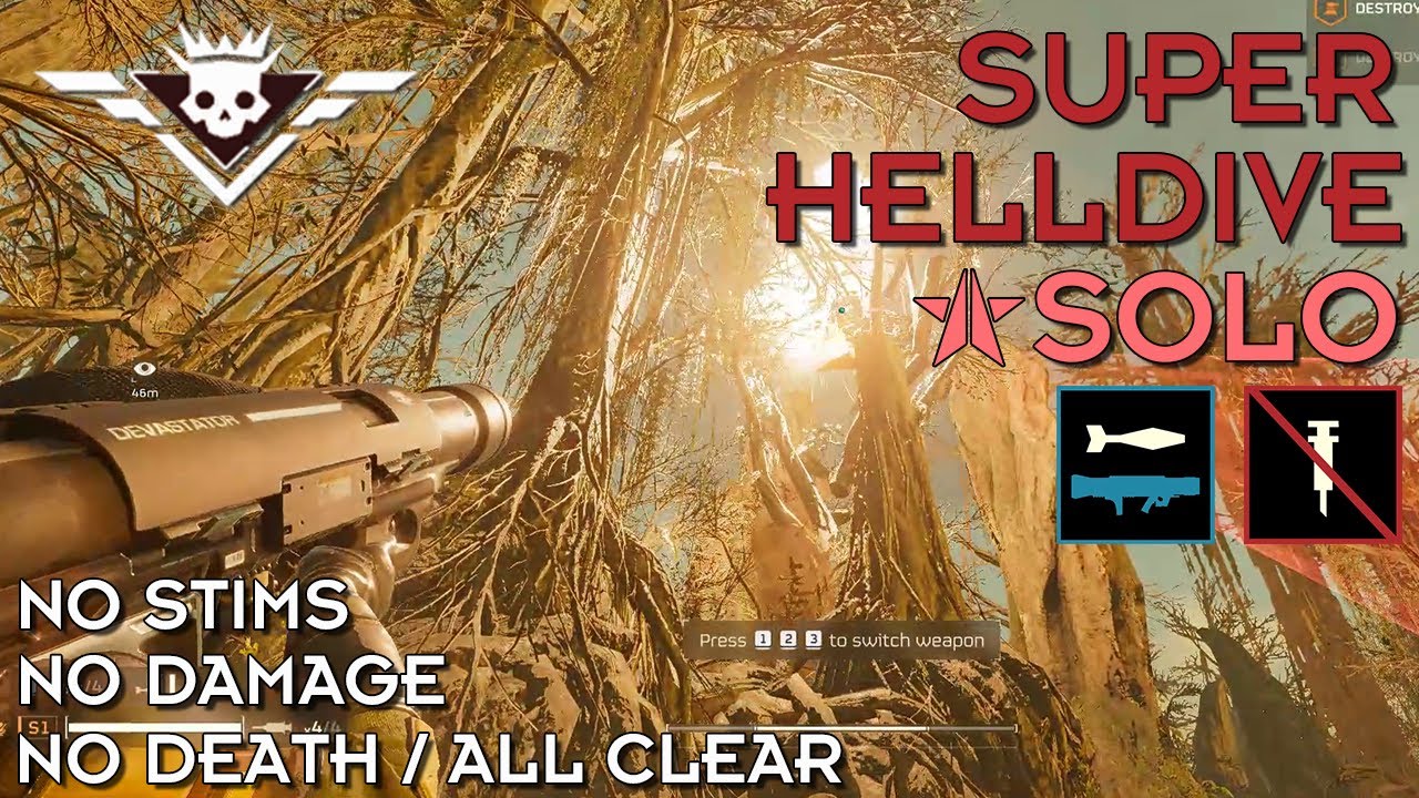 Helldivers 2 - Destroy Command Bunkers (Super Helldive Solo / No Stims ...