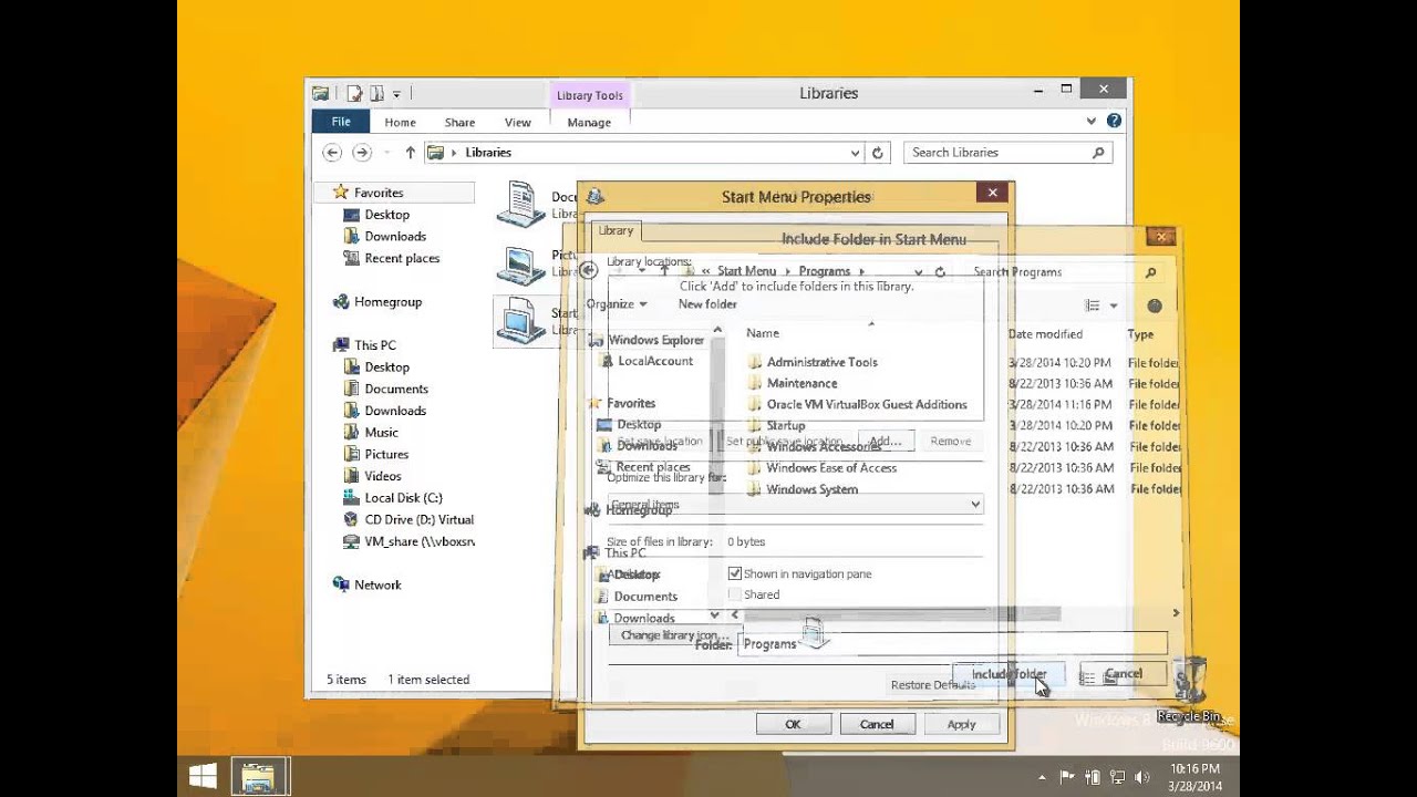Windows 8.1 - Create a 'Library' simplistic Start Button/Orb Menu on ...