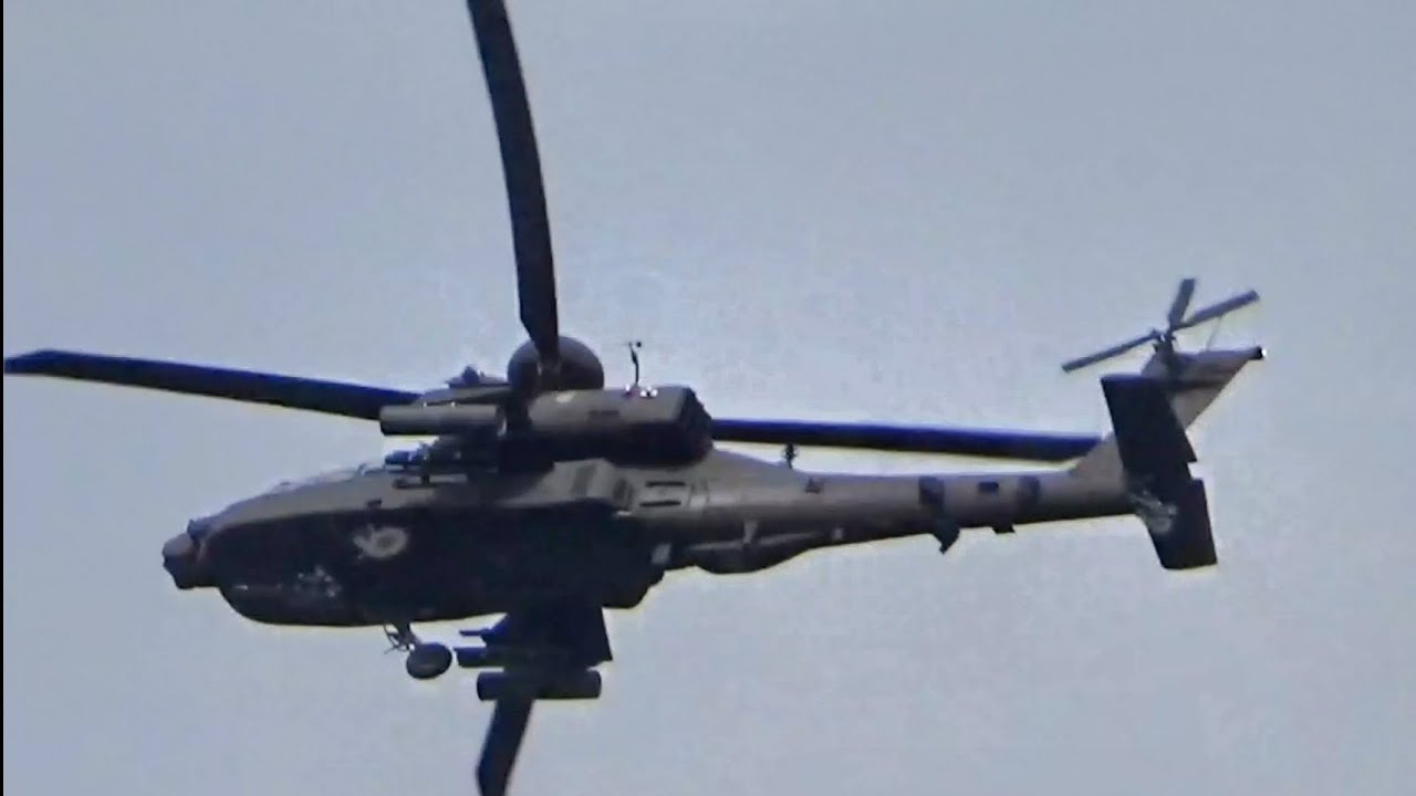 Netherlands Air Force Apache Fly by - YouTube