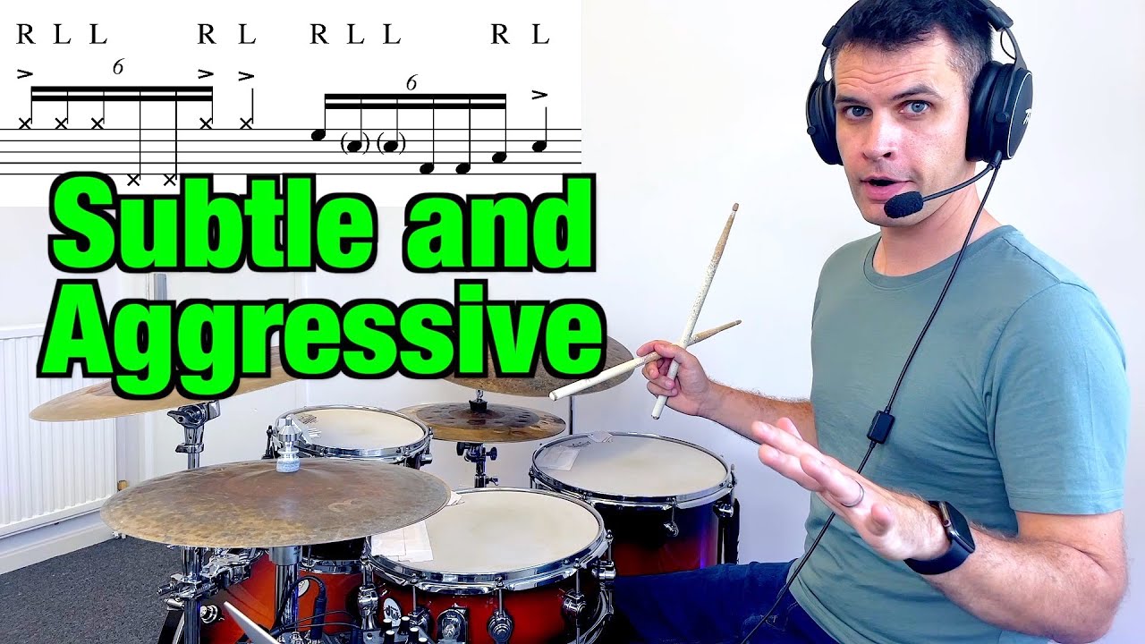 Subtle and Aggressive Linear Phrase - Drum Lesson - YouTube
