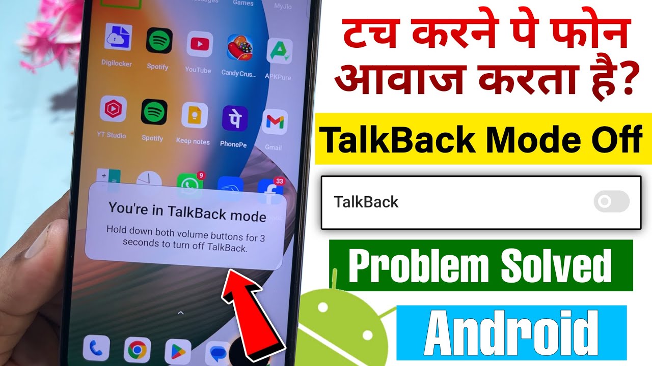 You’re in TalkBack mode problem | Hold down both volume buttons for 3 ...