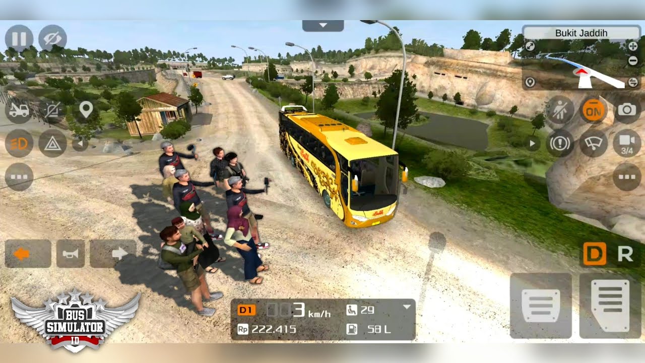 Bus Simulator Indonesia (BUSSID) - Tour Mode GamePlay (Jaddih Hill ...