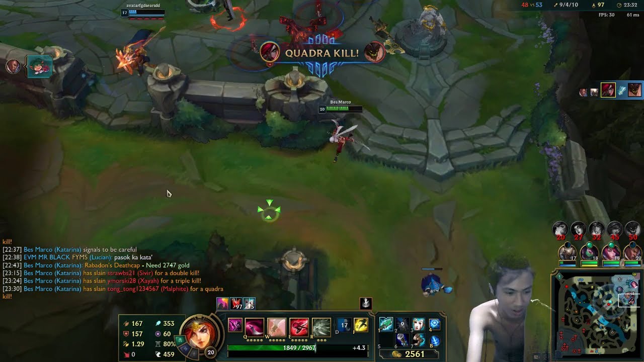 QUADRA KILL!!! - League of Legends - YouTube