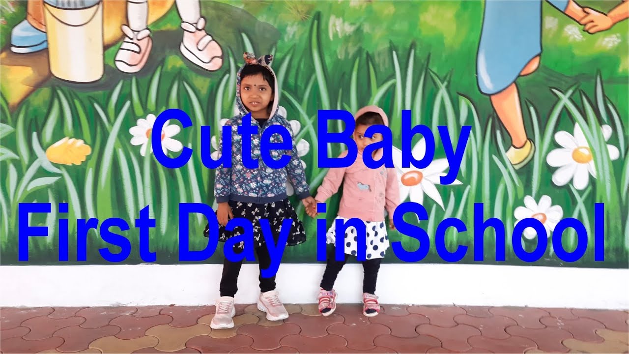 Cute Baby First day in school - YouTube