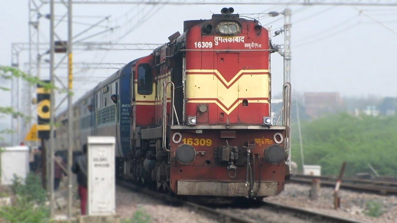 Tuglakabad WDM-3A||SRE-PYGS Nauchandi Express||Arrival Of Nauchandi ...