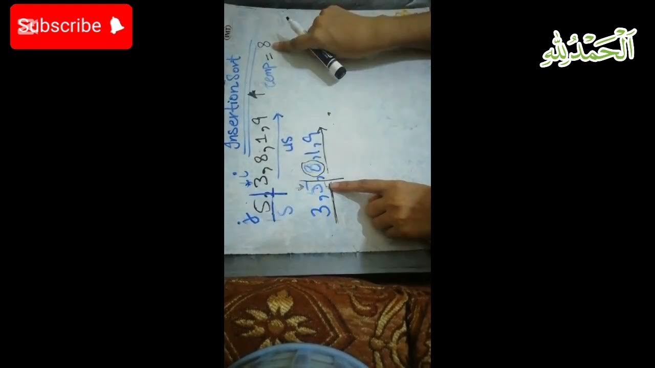 Insertion Sort Algorithm |Explanation with C Program| Data Structure ...