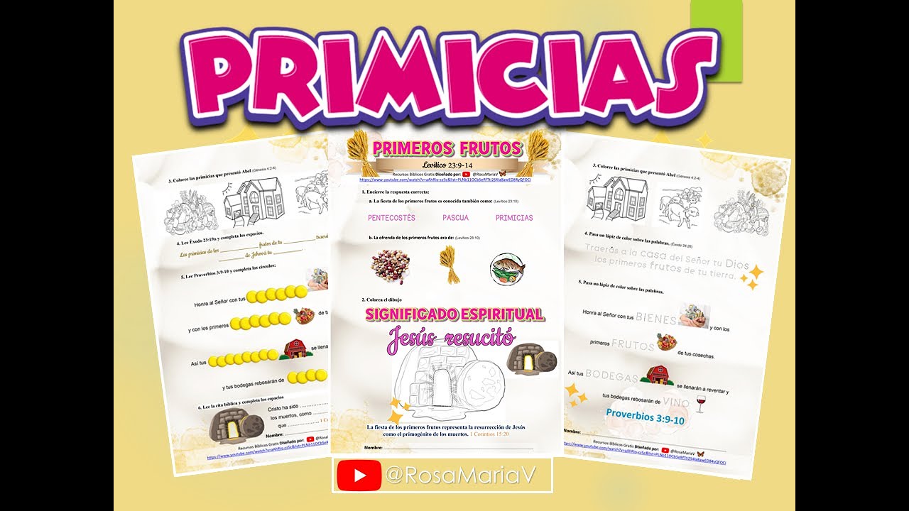 PRIMICIAS O PRIMEROS FRUTOS clase dominical para niños cristianos # ...