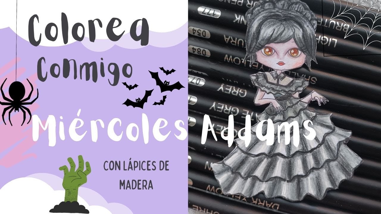 Tutorial color Miercoles Addams - YouTube