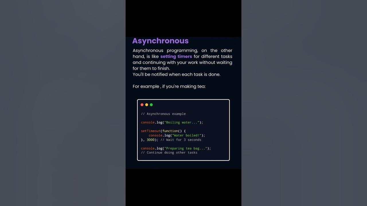 Synchronous Vs Asynchronous Javascript Trending Codeing Shortviral Asynchronous Synchronous 5780