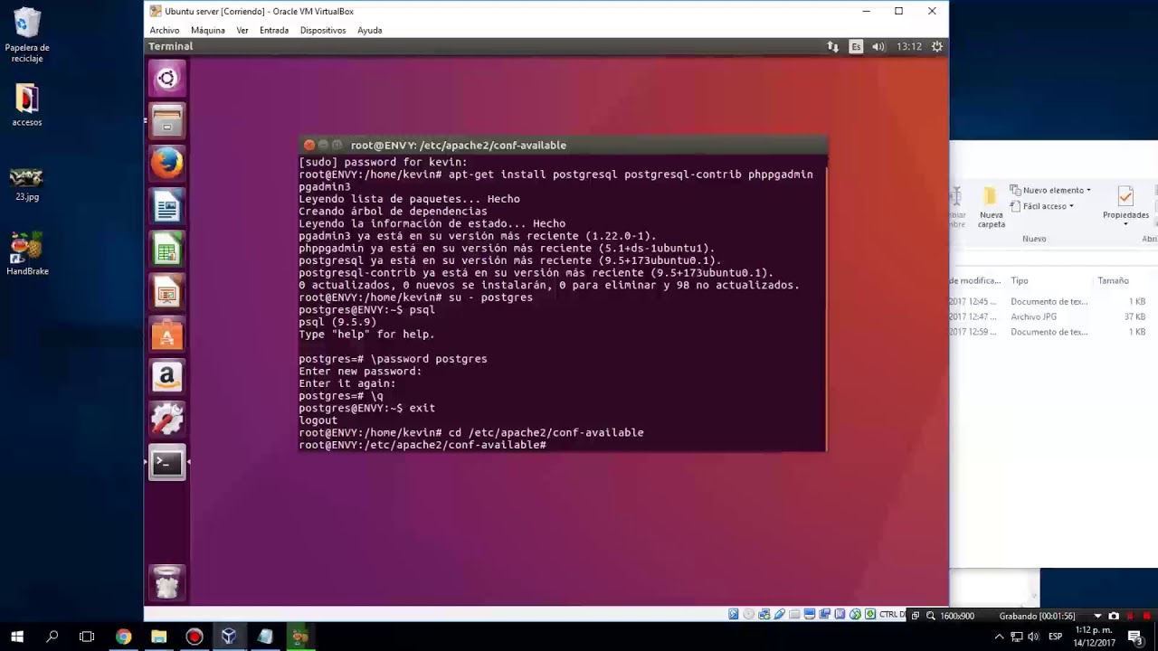 Como Instalar Postgresql Y Phppgadmin En Ubuntu Server Youtube