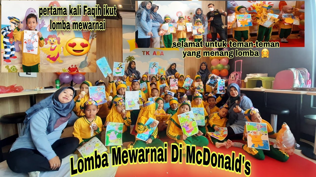 TK ABA 8 LOMBA MEWARNAI Di McDonald's - YouTube