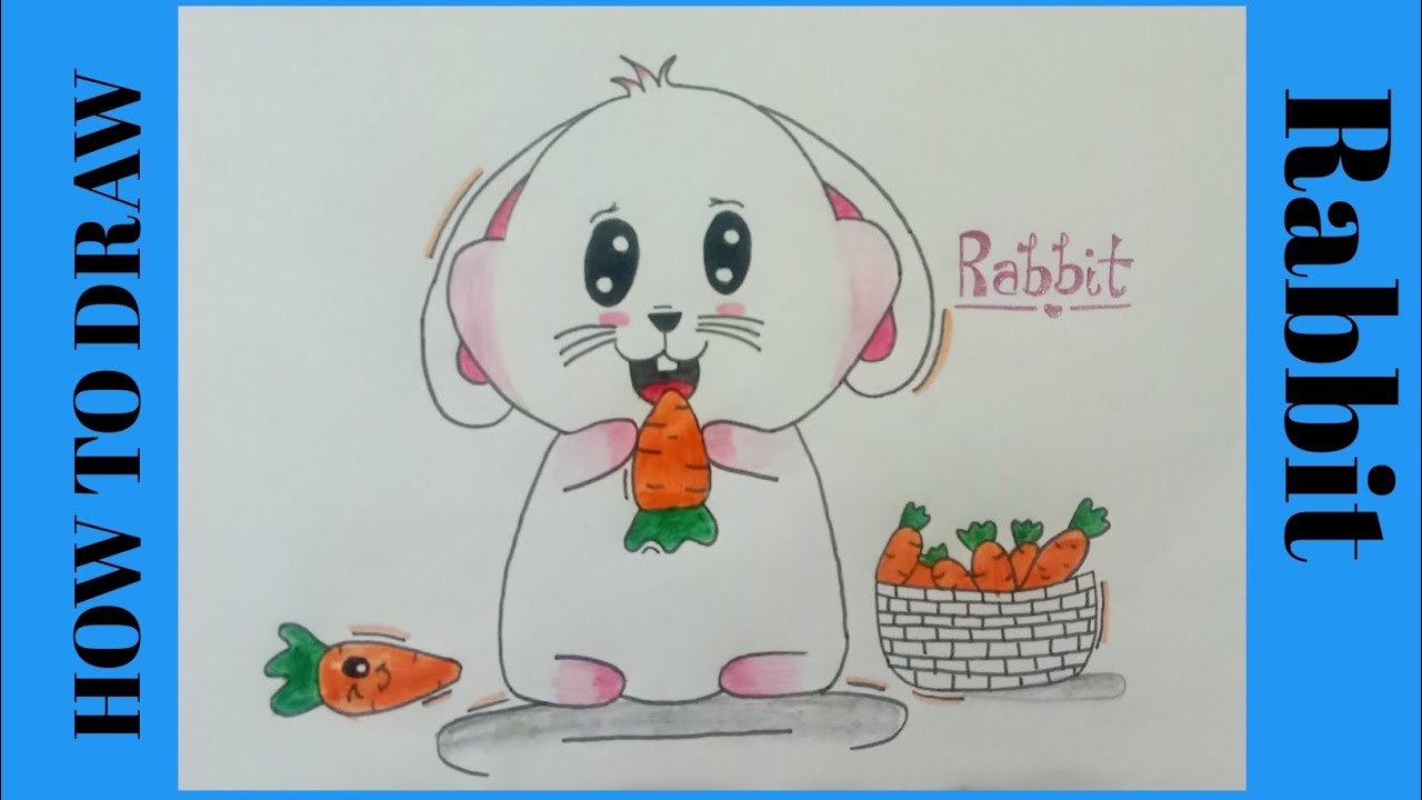 how to draw a rabbit 🐇|| खरगोश का चित्र बनाएं || #art #drawing # ...