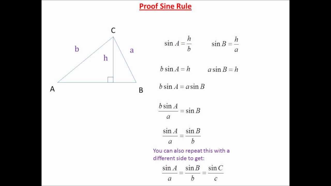 Proof Derivation Of Sine Rule YouTube