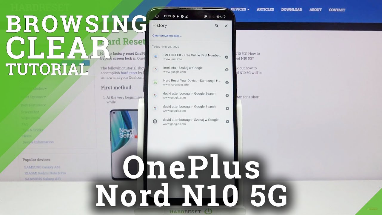 How To Clear Browsing Data In ONEPLUS Nord N10 5G Remove Browser History YouTube How To Clear Browsing Data In ONEPLUS Nord N10 5G Remove Browser History YouTube