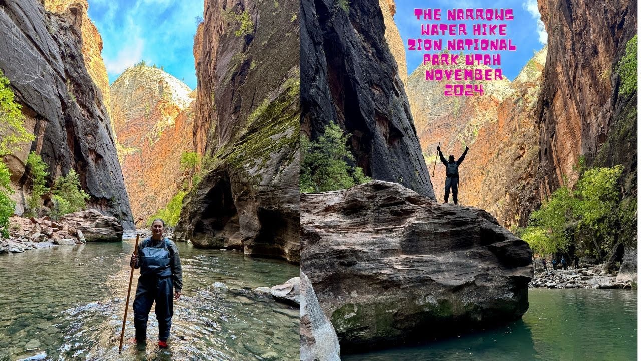 The Narrows Water Hike, Zion National Park Utah Nov 2024 - YouTube