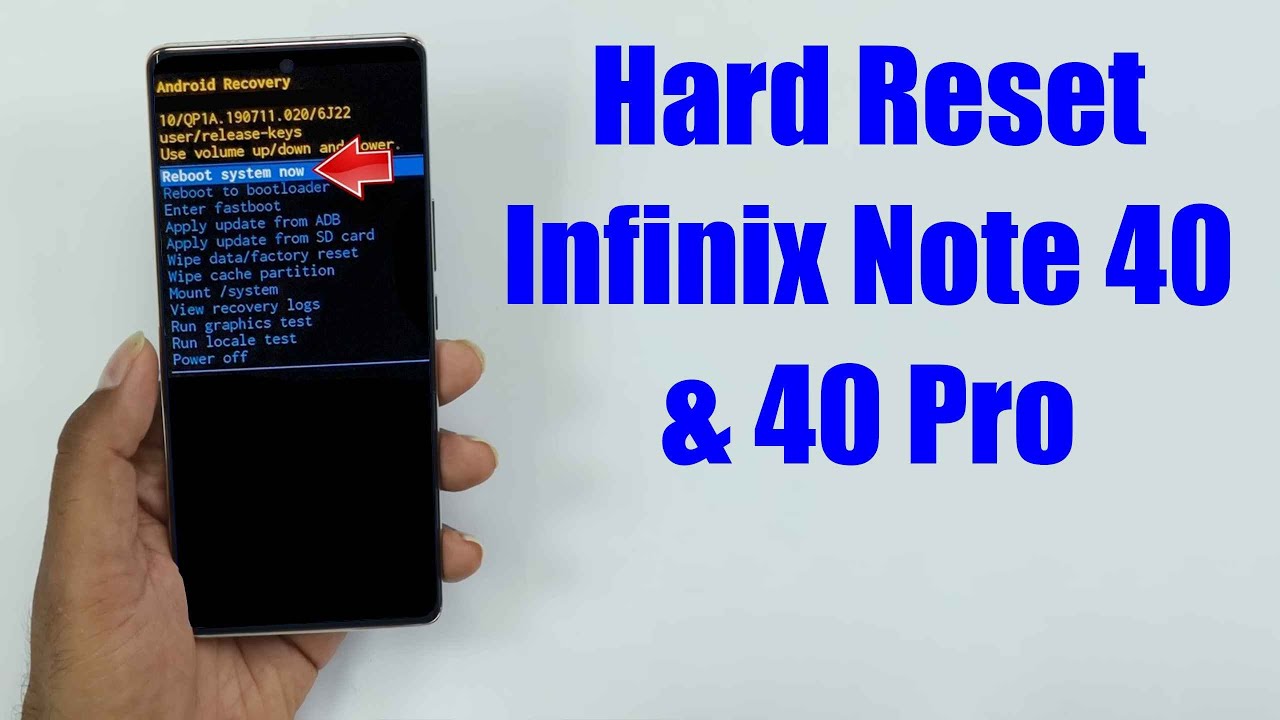 Hard Reset Infinix Note 40 & 40 Pro | Factory Reset Remove Pattern/Lock ...
