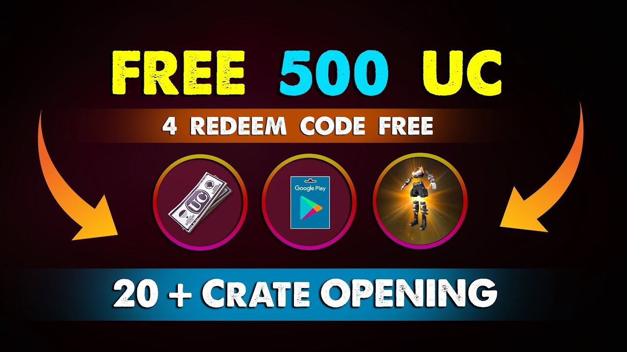 Get Unlimited UC And 4 Redeem Code In PUBG Mobile | 20+ Crate Opening ...