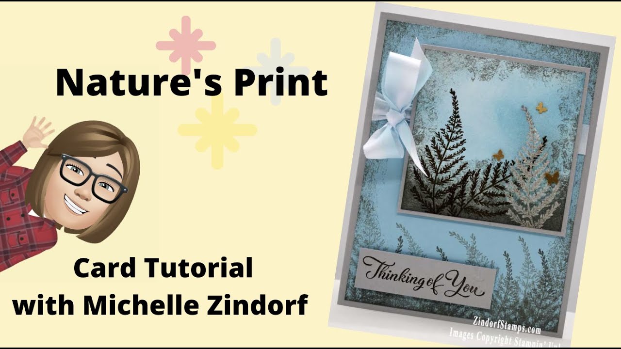 Nature's Print Card Tutorial with Michelle Zindorf - YouTube