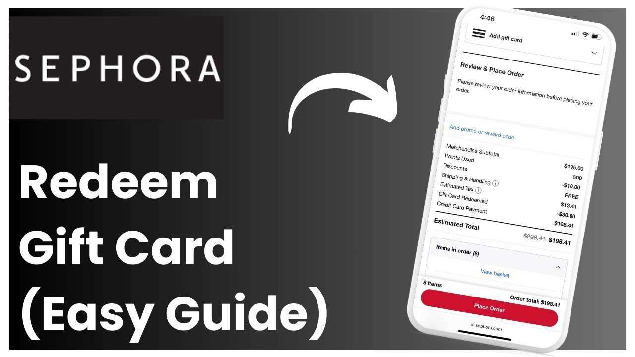 How To Redeem Sephora Gift Card ! - YouTube