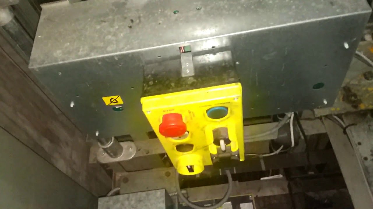 Detailed look at tower block lift modded by Orona - YouTube