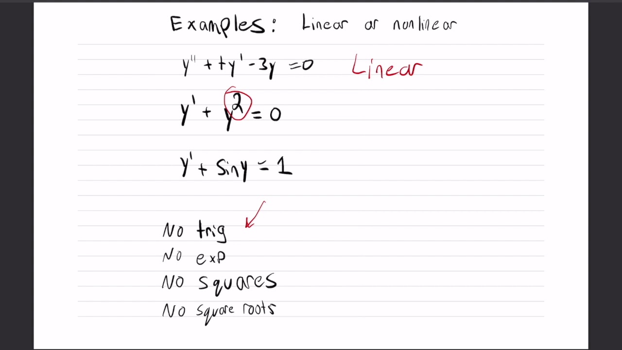 How To Classify Linear And Nonlinear Differential Equations YouTube how-to-classify-linear-and-nonlinear-differential-equations-youtube